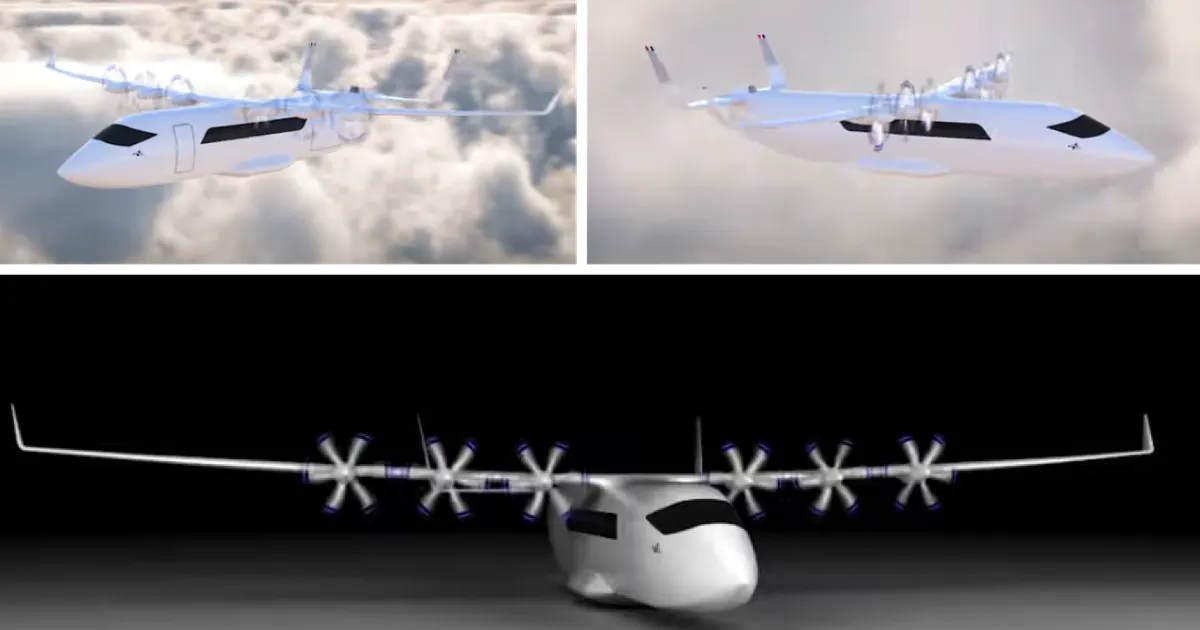VIDEO Cum arată super avionul hibrid ERA echipat cu 6 motoare electrice ...