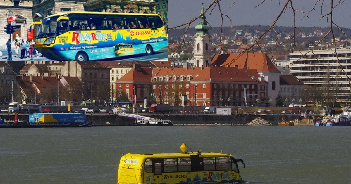 Românii ar putea trece Dunărea cu un autobuz plutitor. Cum arată ...