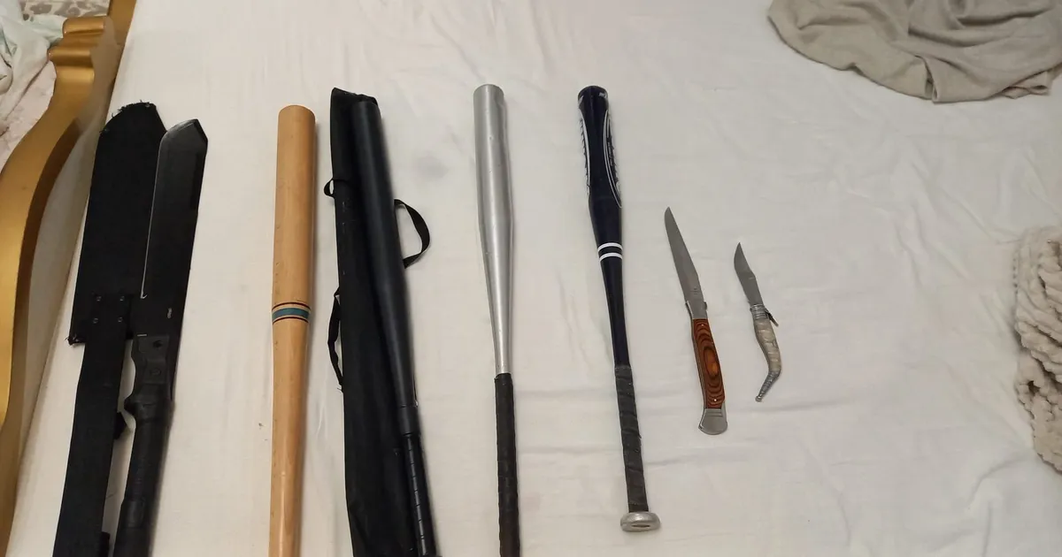 Mascații au intrat în forță peste clanurile Țăndărei. Zeci de arme albe ...