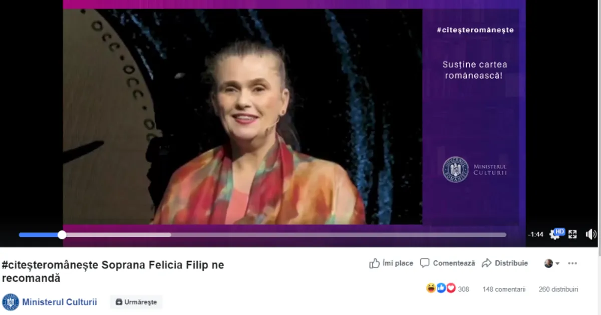 VIDEO De ce ne îndeamnă soprana Felicia Filip să „citim românește” și ...
