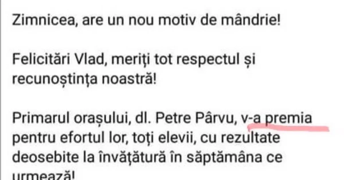 Analfabeții din Primăria Zimnicea (PSD) promovează elevii performanți ...